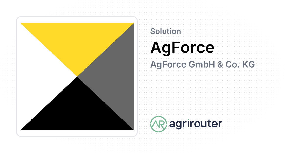 AgForce — agrirouter Solution-Finder