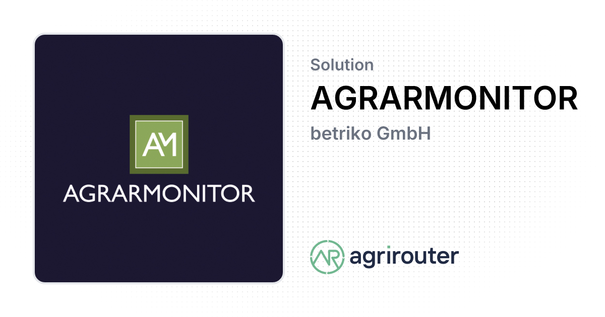 AGRARMONITOR — agrirouter Solution Finder