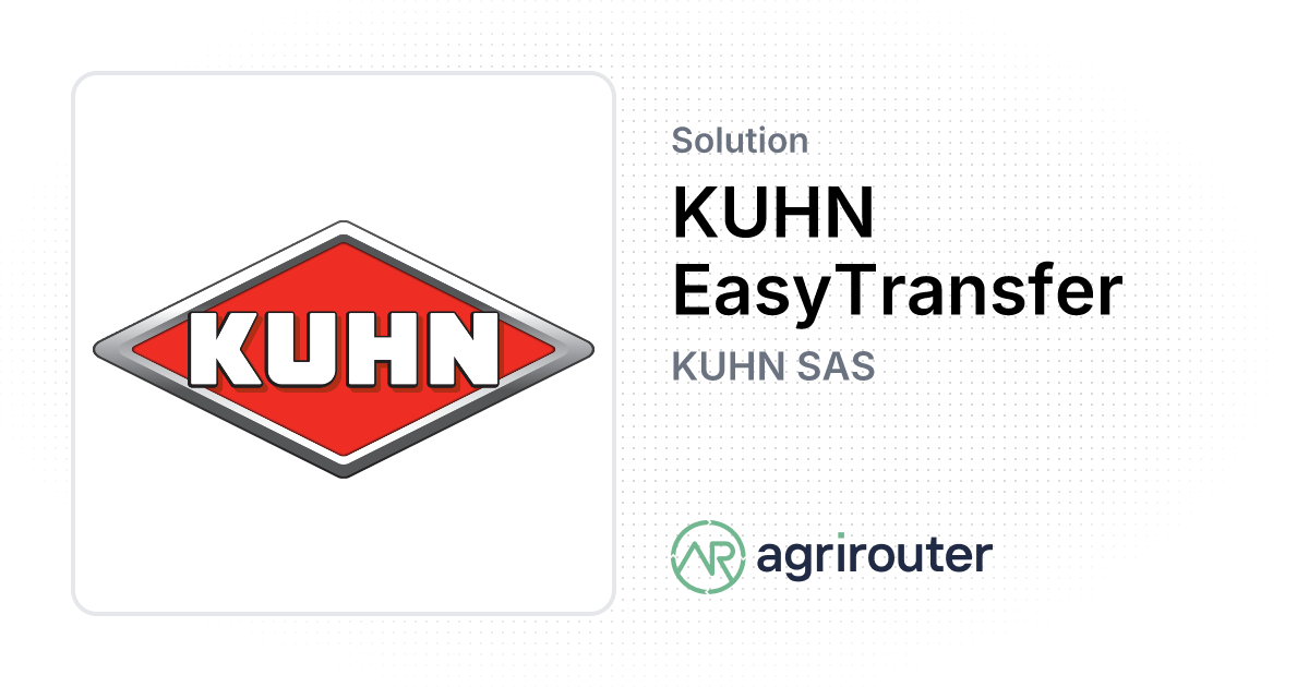 KUHN EasyTransfer — agrirouter Solution Finder