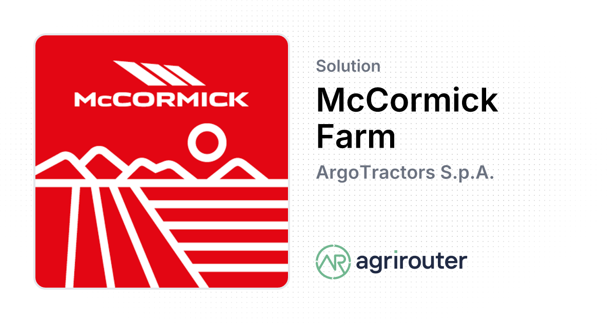 McCormick Farm — agrirouter Solution Finder
