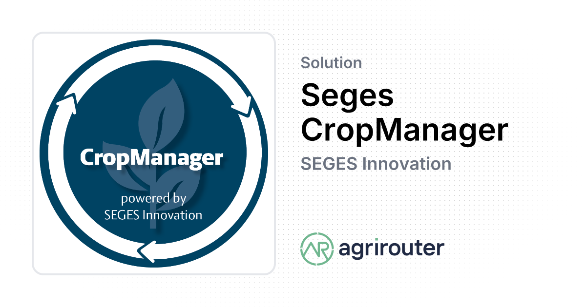 Seges CropManager — agrirouter Solution Finder