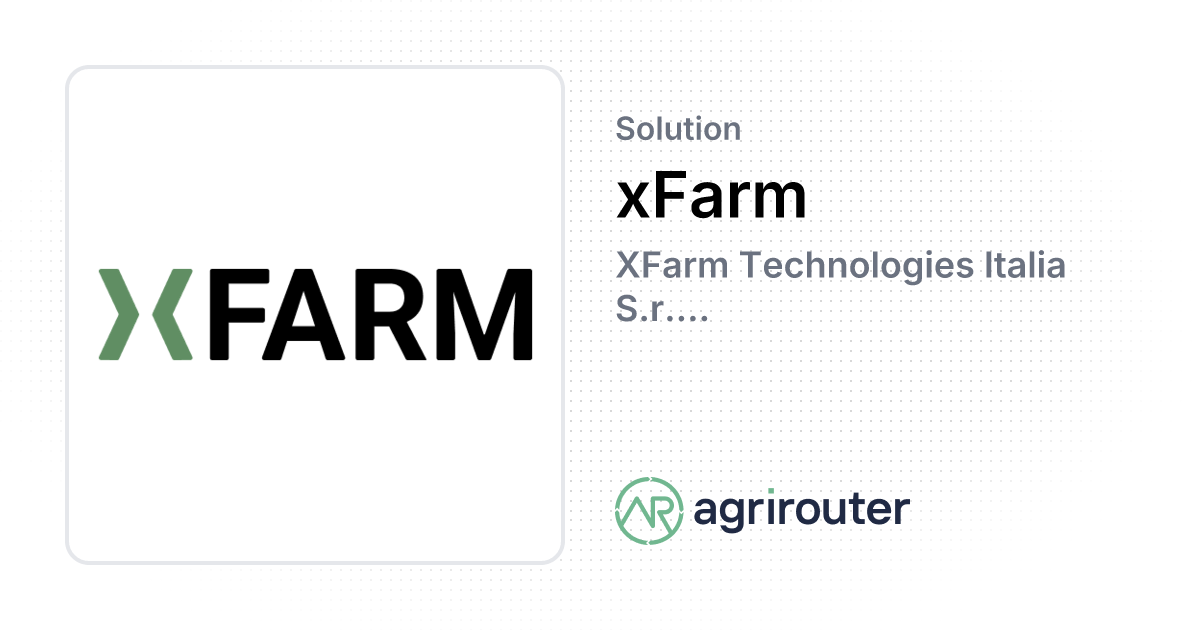xFarm — agrirouter Solution Finder