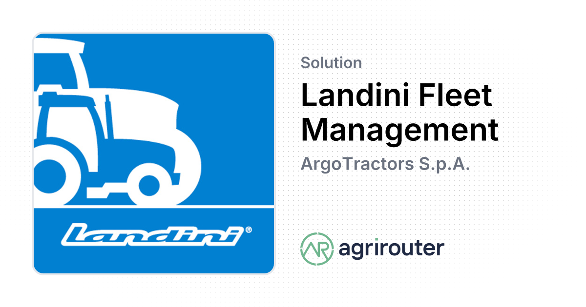 Landini Fleet Management — agrirouter Solution-Finder